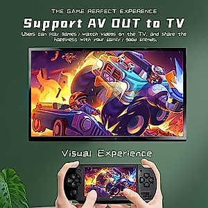 ZWYING Handheld Game Consoles for Kids and Adult, Built-in Free Retro Video Games, 4.3’’HD Screen with Joystick TV Output, Portable Gaming Player, Christmas’s Best Gift for Boys Girls(Black)