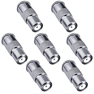 Coax Quick TV Connector 7 Pcs Quick Connect Cable TV Connectors Coaxial Push on Plug F Type Push On Quick Coax Adapter for Coaxial Cable RV Satellite Dish Cable TV Internet Fanbalunke