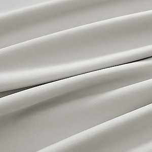 nanbowang Bleach White Velvet Curtains 84 Inches Long Soft Curtains Rod Pocket Thermal Insulated Curtains Window Treatment for Bedroom Light Filtering Curtains Set of 2 Panels