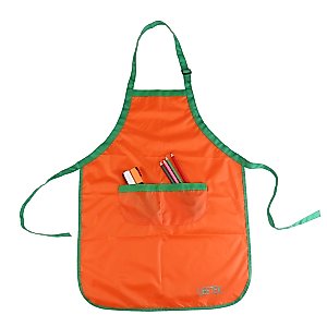 UEETEK Children Kids Waterproof Art Craft Smock Apron for DIY Painting Drawing with Sleevelet(Orange)