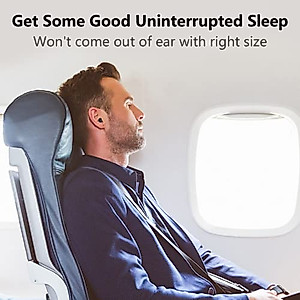 Silicone Ear Plugs for Noise Reduction 2 Pairs 30dB Highest NRR Ultra Soft Reusable Ear Plugs for Sleeping Noise Cancelling for Work, Travel, Shooting, Sleep Snoring, 8 Ear Tips in XS/S/M/L, Black……