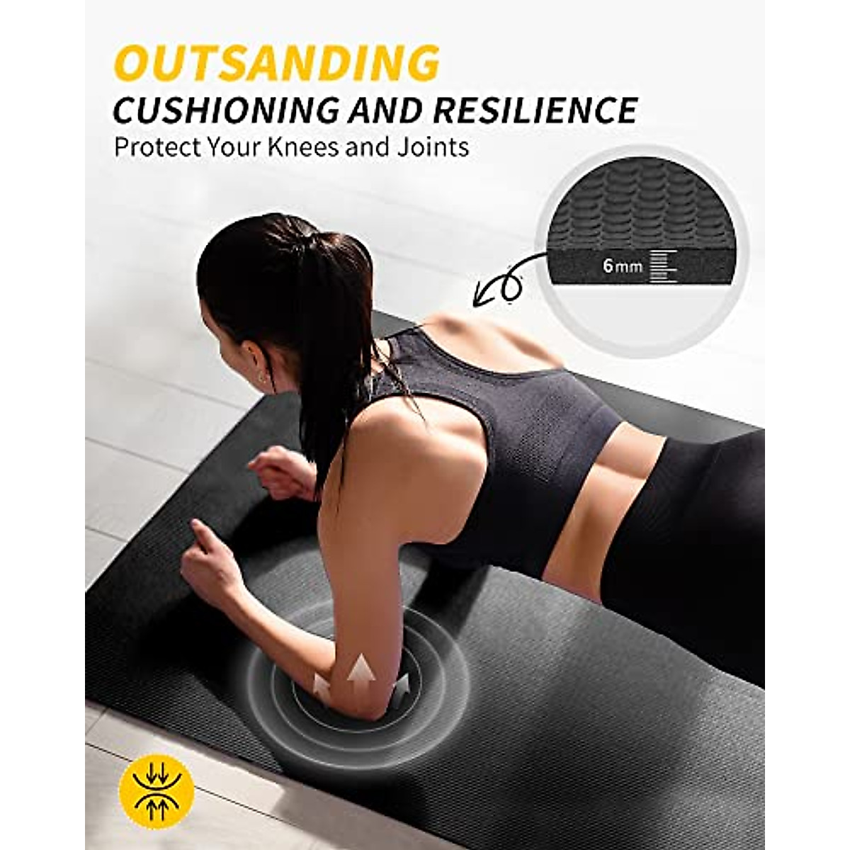 CAMBIVO Yoga Mat for Women and Men, Extra Long and Wide Exercise Mat(84" x 30" x 1/4 inch), Large Non Slip Workout Mat for Yoga, Pilates, Fitness, Barefoot Workouts, Home Gym Studio