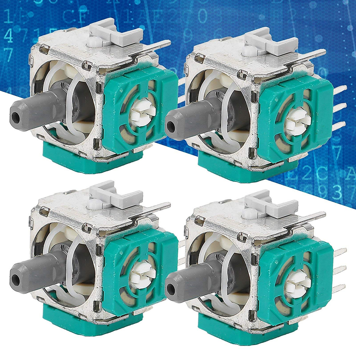 Joystick Sensor Module, 4Pcs 3D Analog Potentiometers Joystick Thumb Grip Replacement Controller for One, Provide Excellent Performance in The System