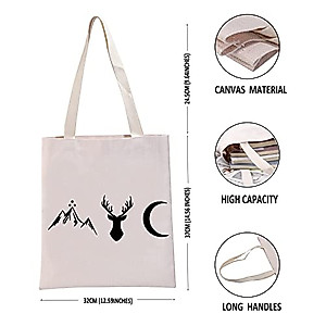 G2TUP S-JM Gift S-JM Book Series Symbols Reusable Canvas Tote Bag Bookish Gift Shopping Handbag (S-JM Symbols Handbag)