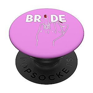 Wedding Honeymoon Bachelorette Red Finger Ring Fiance Bride PopSockets Swappable PopGrip