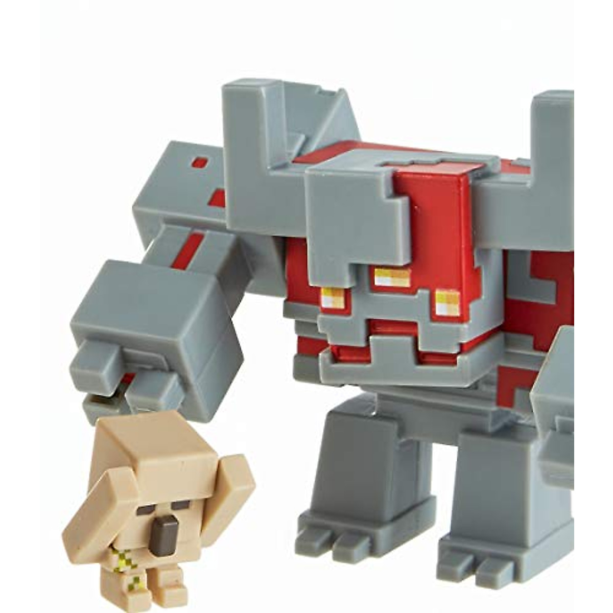 Mattel Minecraft Dungeons Redstone Monstrosity Mangle with Redstone Monstrosity, Armored Valorie, Iron Golem, Summoned Wolf, Battle in a Box, Gift for Kids Age 6 and Older