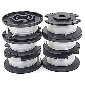 QUASION Weed Eater String for Hyper Tough HT-19-401-003-06 & HT-19-401-003-07,String Trimmer Line 0.065" 16 Feet,20V Max Weed Eater Spool Replacement,6 Pack