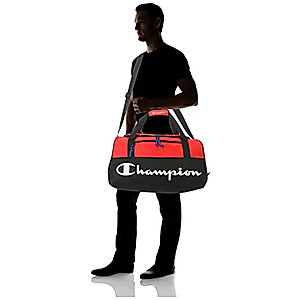 Champion unisex adult Velocity Duffel Bag, Red, One Size US