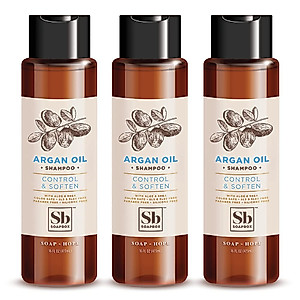 SoapBox Anti-Frizz Shampoo & Conditioner Set with Argan Oil and Shea Butter for Women & Men - Bulk Pack (3 Shampoos & 3 Conditioners)