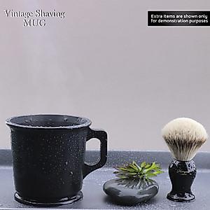 Classic Victorian Shaving Mug BARBER SHOP SHAVING SOAP OPAL SHAVING MUG, PLASTIC by Haryali London