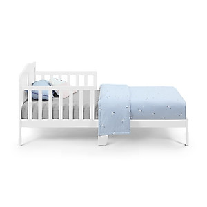 Olive & Opie Birdie Toddler Bed in White and White