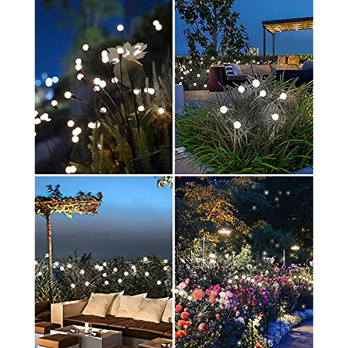 Otdair Solar Lights for Outside Garden,New-Upgraded 4 Pack Solar Lights Outdoor Waterproof,Outdoor Lights Solar Powered,Garden Lights Solar Outdoor for Backyard Garden White 8LED