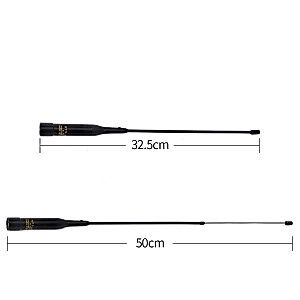 HYS Tri-Band VHF UHF 137-174/180-260/400-480MHz 100W 20inch 2.15dBi/5.2dBi PL-259 UHF Male Soft Telescopic Antenna for Yaesu Kenwood Motorola Taxi Bus Vehicle Amateur Ham Mobile Radio Transceiver