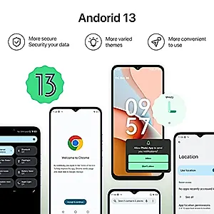UMIDIGI Unlocked Smartphones G3, Android 13 Unlocked Smartphone, Dual Sim 4G LTE Mobile Phone, 7G(4G+3G)+64GB(1TBG Expandable), 6.52" HD+ Night Mode，5150mAh, GSM Unlocked Cell Phone