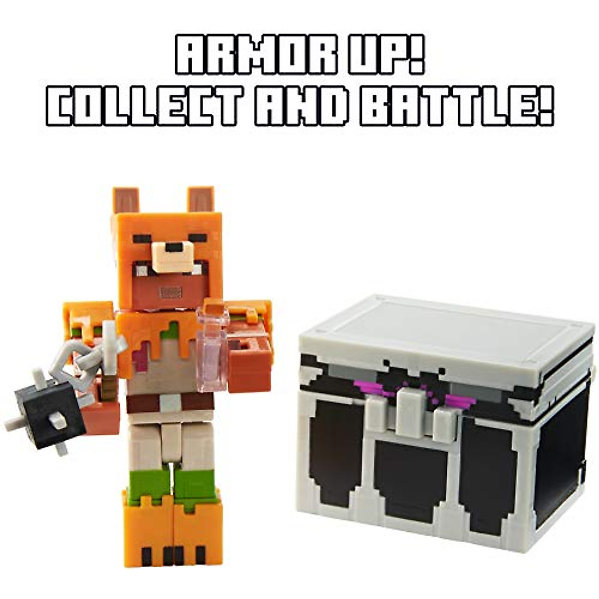 Mattel Minecraft Dungeons Battle Chest with Figure, Weapon and Accessories, Action & Adventure Toy Based on Video Game, For Storytelling Play and Display, Gift for 6 Years Old and Up