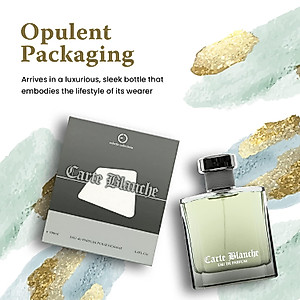 Carte Blanche Mens Fragrance, Cologne For Men, Eau de Parfum Natural Spray, Tangerine, Marine And Orange Scents