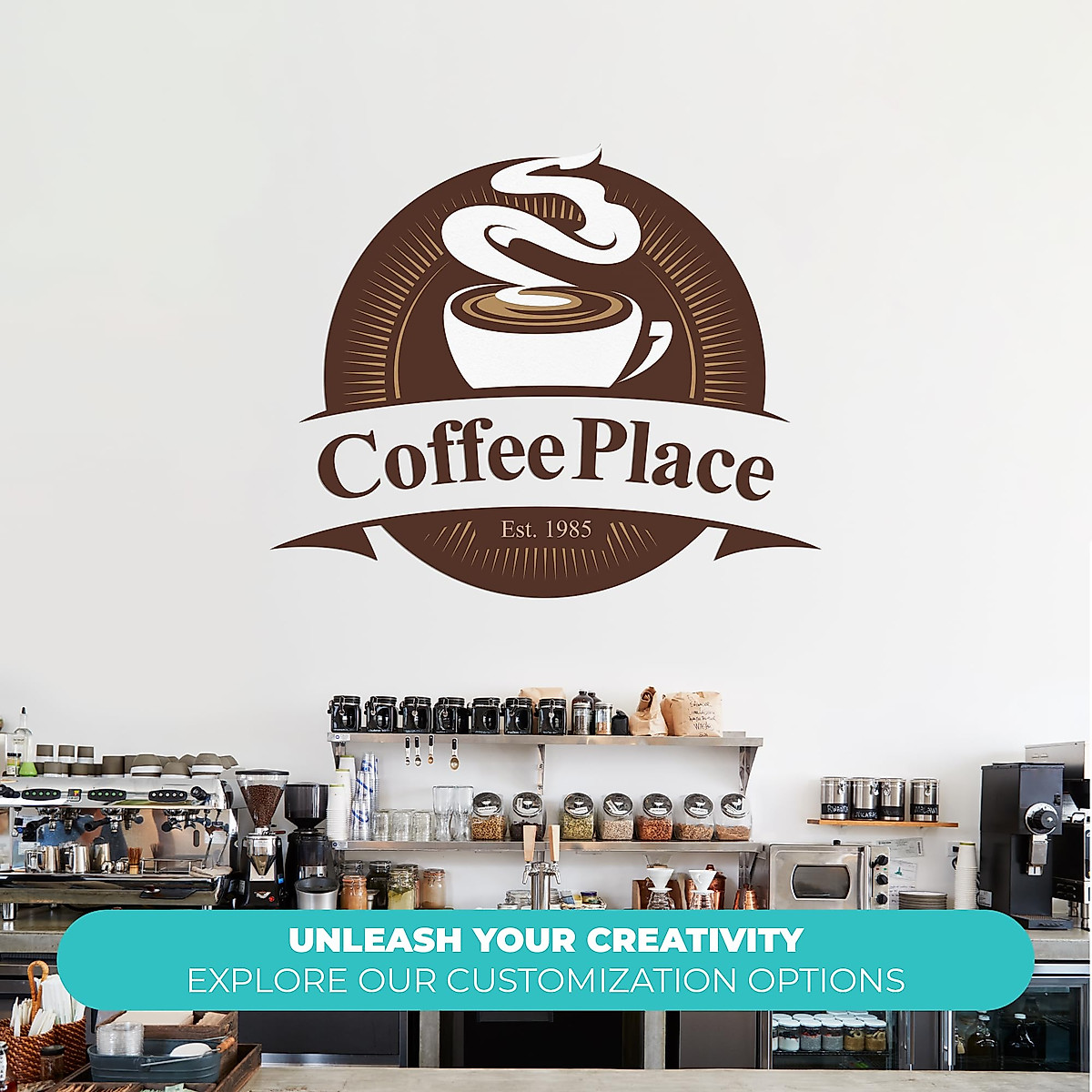 EGD Customized Wall Decal with Logo for Your Office or Home | Wall Decoration | Interior Design | Corporate Image | Professional Image | Customized Logo (BP-A) (Custom Business Logo)