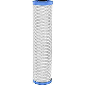 Pentair Pentek EPM-20BB Big Blue Carbon Water Filter, 20-Inch, Whole House Modified Epsilon Carbon Block Replacement Cartridge with Bonded Powdered Activated Carbon (PAC) Filter, 20" x 4.5", 10 Micron