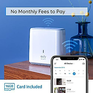 eufyCam 1080p Wireless Home Security Camera System with 365-Day Battery, Wireless 2-Camera Kit, Rechargeable, Night Vision, IP67 Weatherproof and 1 Additional Sensor (Renewed)