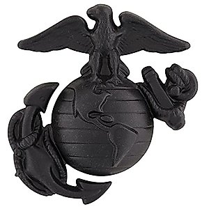 Marine Corps Globe and Anchor Cap Device Black Enlisted
