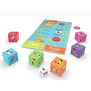 Think Fun Yoga Dice Game for Boys and Girls Ages 6 and Up - Learn Yoga With a Game,Multi,1844