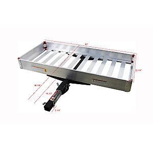 MaxxHaul 50149 Premium Folding Aluminum Cargo Carrier-50 x 22"