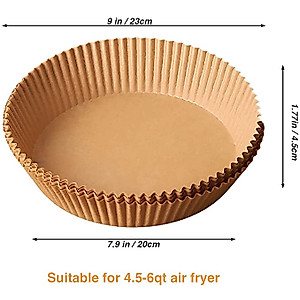 AIR FRYER LINERS 100Pcs - EASY CLEAN, NON-STICK AIR FRYER LINER- OIL PROOF, WATER PROOF AIR FRYER PAPER LINERS