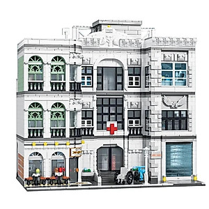 General Jim's Modular Building Blocks City Emergency Hospital Set Expert Creator - Great Gift for MOC Builders- Compatible with Lego City Sets