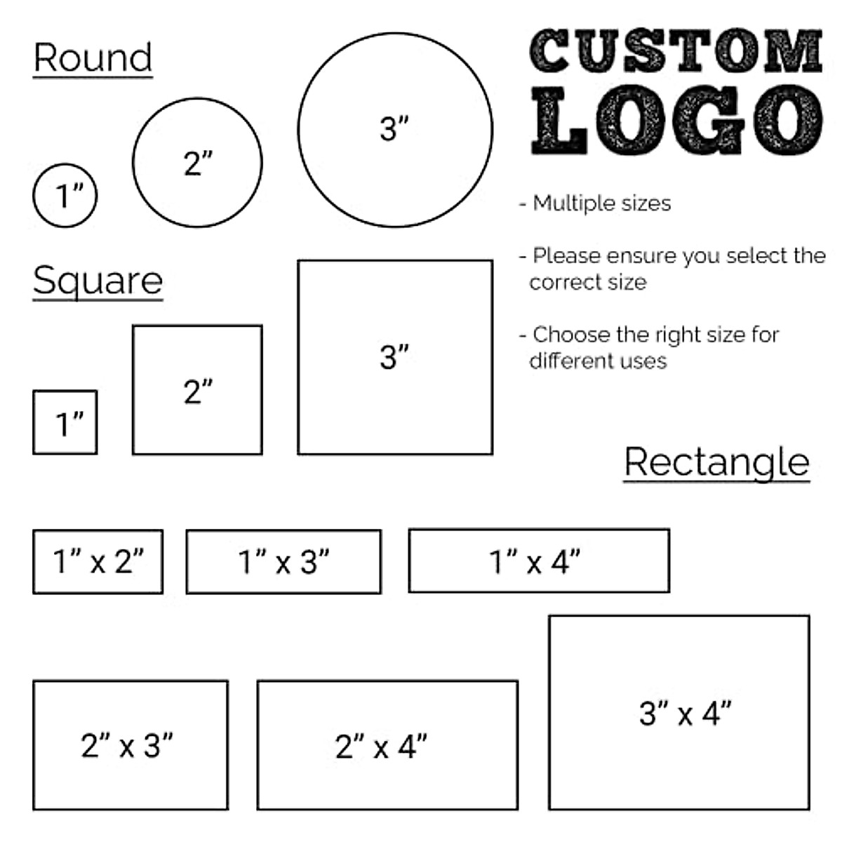 Custom Stamp with Logo Text - Personalized Rubber Stamp with Handle - Address Stamps for Business or Crafting - Round 1"