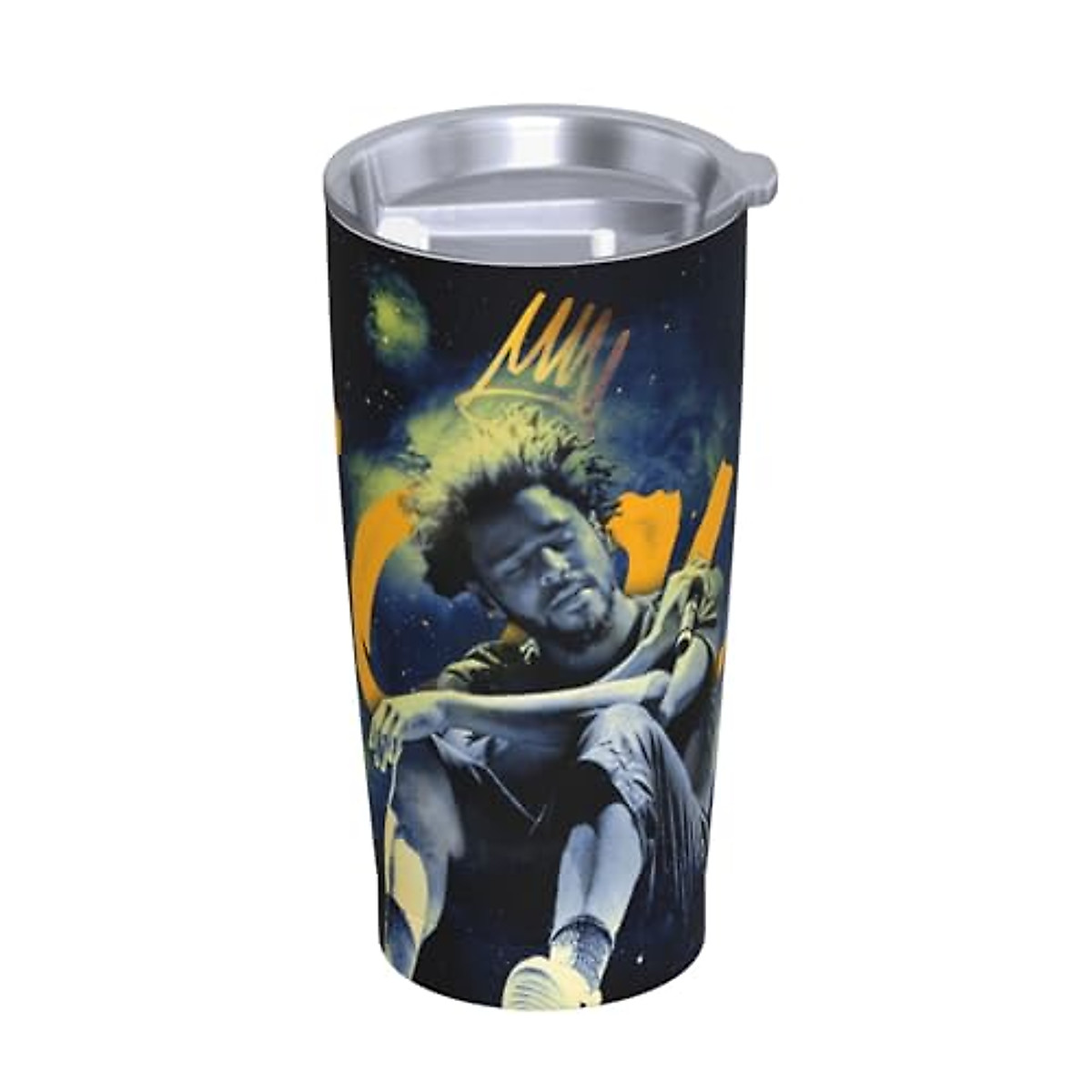 Kiserjens J. Music Cole Stainless Steel Insulated Tumbler Vacuum Water Bottle Travel Cup Coffee Mug With Straw,Lid and Brush 20 oz