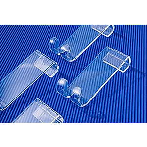 My Space Organizers Acrylic Shower Hooks (2 Pack) Razor Holder to Hang Towel Loofah Washcloth Hook, for Use On Bathroom Frameless Glass Shower Door