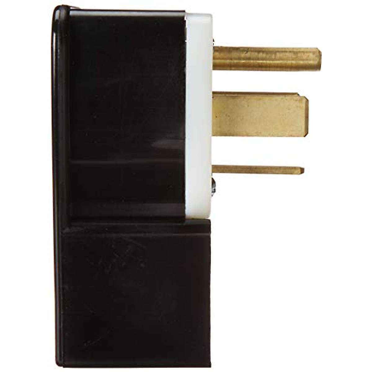 Leviton 9462-P 60 Amp, 125/250 Volt, Straight Blade, Plug, Industrial Grade, Grounding, Angle, Black