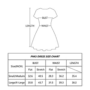 PNKJ Womens Christmas Dresses Short Sleeve Casual A-Line Flared Xmas Party Mini Dress,L/XL,Christmas Lights