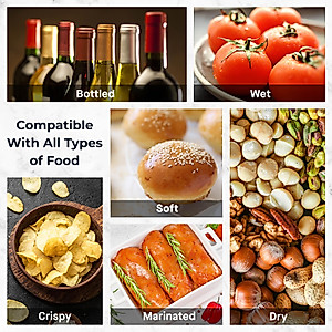 Vondior Vacuum Sealer Machine, 80Kpa Dry & Moist Food Vacuum Sealer Machine with Built-in Cutter, Air Sealing System for Sous Vide and Mason Jar, Includes 20 BPA Free Vacuum Sealer Bags