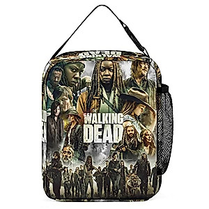 Waterproof Portable Insulation Lunch Tote The Apocalyptic Walking Horror Drama Dead Lunch Bag Gourmet Handbags Cooler Container for Camping Lunchboxes Storage Organizer
