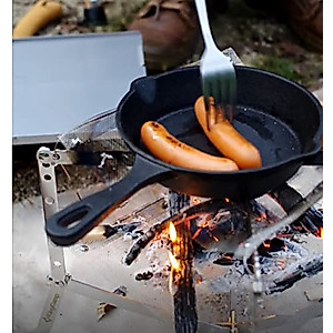 KingCamp Folding Campfire Grill Kit Camp Grill Over Fire Stainless Steel Camping Portable Grill Grate Stove Burner Outdoor Firepit with Carrying Bag for Backpack Cooking Picnic Hiking,BBQ