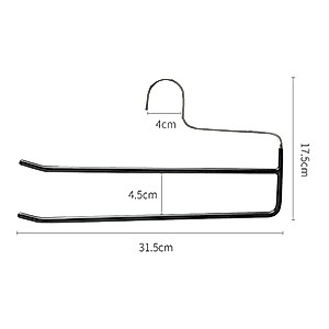IULJH Double Row Non-Slip Trouser Rack Multi-Functional Storage Rack Home Trousers Clip Wardrobe Scarf Rack tie Hanger ( Color : D , Size : 31.5cm )