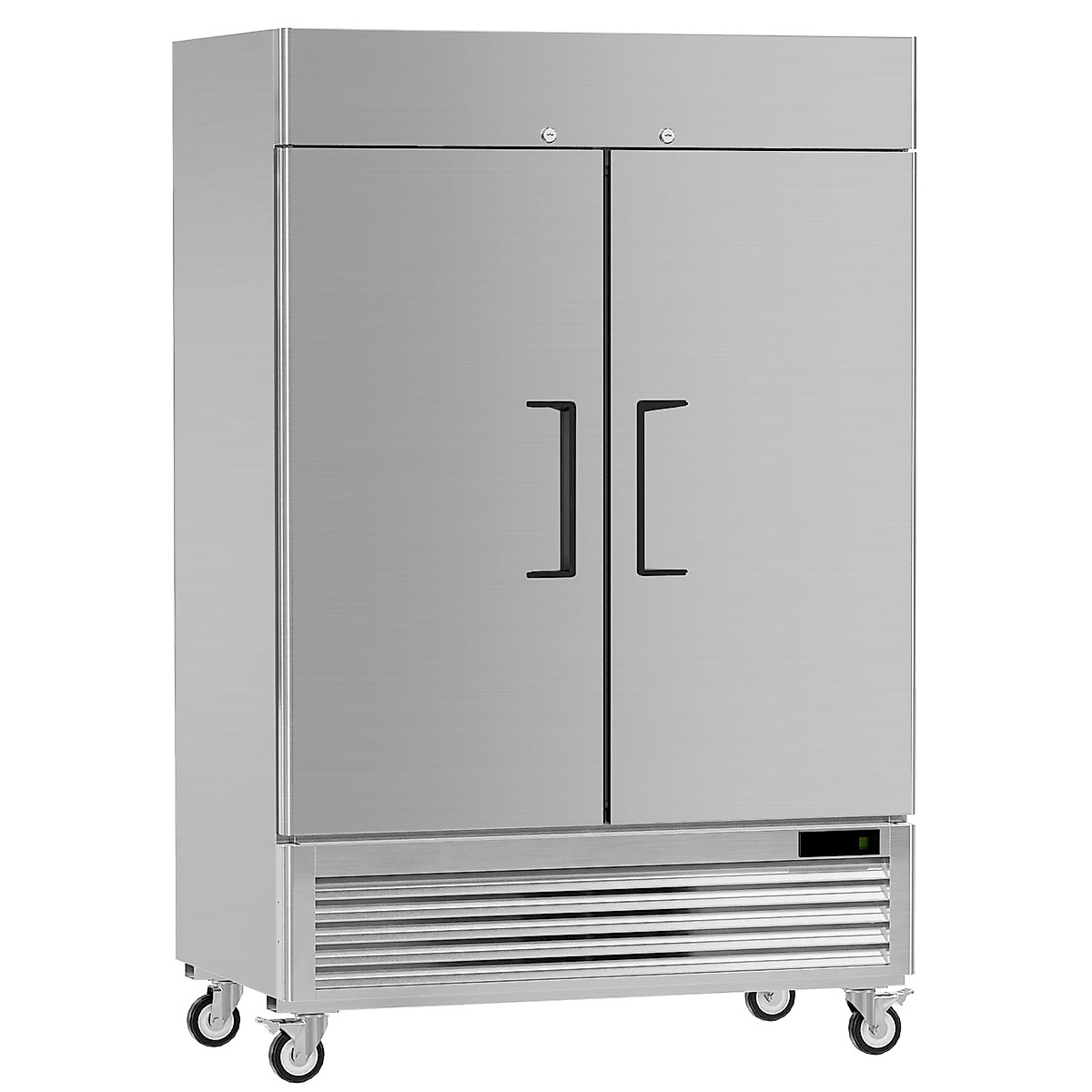 OUTBID 54" Commercial Freezers Upright 2 Door Stainless Steel Reach In Freezer with 8 Shelves, 49 Cubic Feet Air Cooling Auto Defrost Freezer for Restaurant Kitchen Garage, ETL NSF Approved