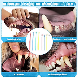 XIHIRCD 8pcs Dog Toothbrush, 2 Styles Soft Bristle Small Cat Toothbrush Micro Head Kitten Teeth Cleaning Brush Dental Care Supplies for Tiny Puppy Kitty Reduce Plaque Tartar Formation & Bad Breath