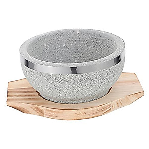 Korean Ramen Pot Stone Stew Pot Restaurant Cooking Pot Kitchenware Bibimbap Stone Delicate Bibimbap Bowl Granite Stone Cooking Pot Korean Soup Pot Household Cooking Pot