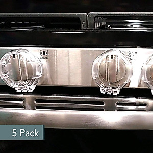 Heart of Tafiti Stove Knob Covers for Child Safety, Gas Stove Knob Covers Large,Transparent Design, 5 Pack, Kitchen Safety Guards for Kids, Baby, Toddler, Clear Oven and Gas Knob Cover