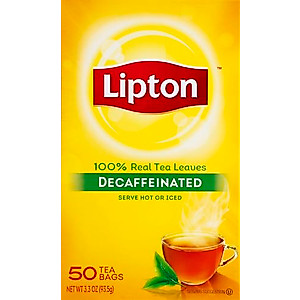 Lipton Black Tea Bags, Decaffeinated, 50 ct