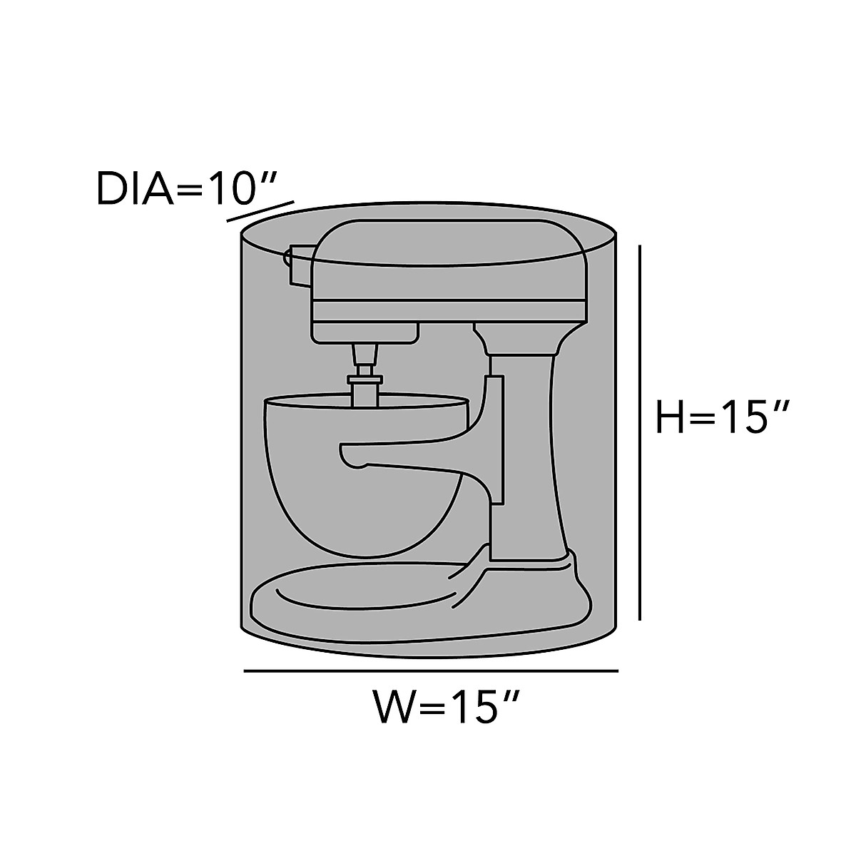 Covermates Keepsakes – Mixer Cover – Dust Protection - Stain Resistant - Washable – Appliance Cover, Red