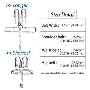 ZARPMA High Chair Security Straps, Replacement 5 Point Children Safety Harness Convertible Straps for High Chair/Pram/Buggy/Kid Pushchair