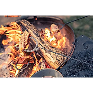 Barebones Roasting Sticks (2)- BBQ Accessories, S'more Sticks and Hot Dog Roasting Sticks for Campfire - Large Metal Skewers