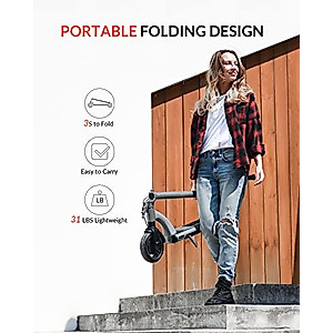 5TH WHEEL M1 Electric Scooter - 13.7 Miles Range & 15.5 MPH, 500W Peak Motor, 8" Inner-Support Tires, Triple Braking System, Foldable Electric Scooter for Adults and Teens, iF Design Award Winner