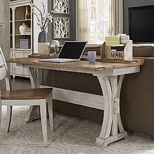 Liberty Furniture Industries Farmhouse Reimagined Flip Lid Sofa Table, W64 x D36 x H31, White