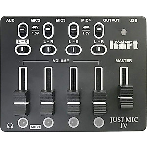 Maker hart Just Mic 4 mini Microphone Mixer 4 channels/Portable Phantom power/Audio Interface