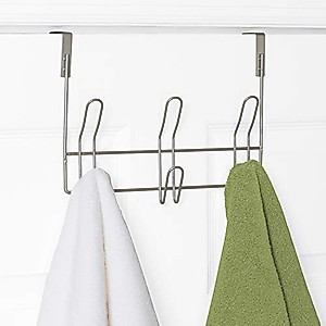 Zenna Home BB78NN 3-Piece Bath-in-a-Box Bath Storage Suite: Spacesaver, Shower Caddy and Over-the-Door Hooks, in Satin Nickel