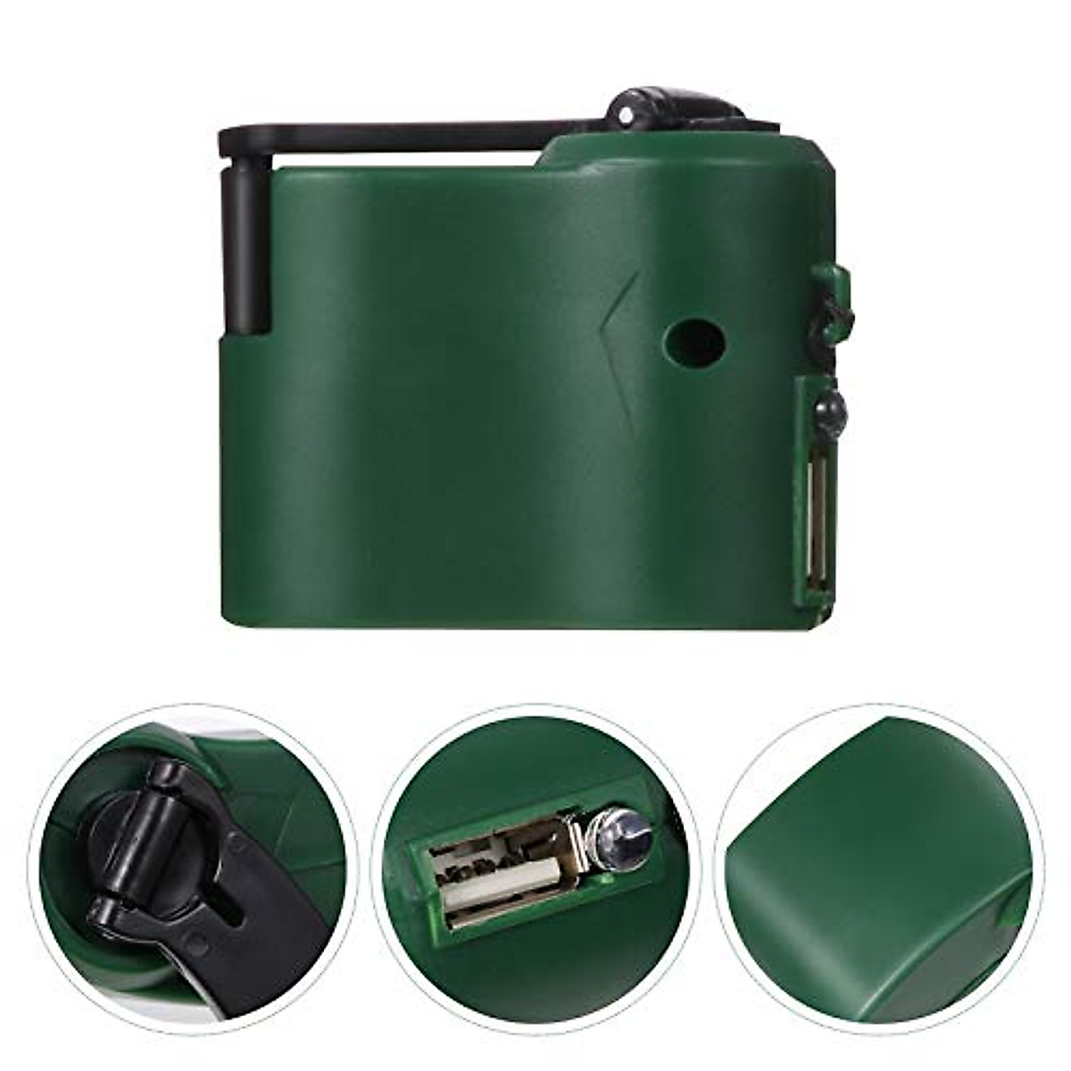BESPORTBLE Portable Generator Inverter Outdoor Multifunction Manual Crank Generator Emergency USB Charger Generator for Emergency Survival Camping Field Works Green